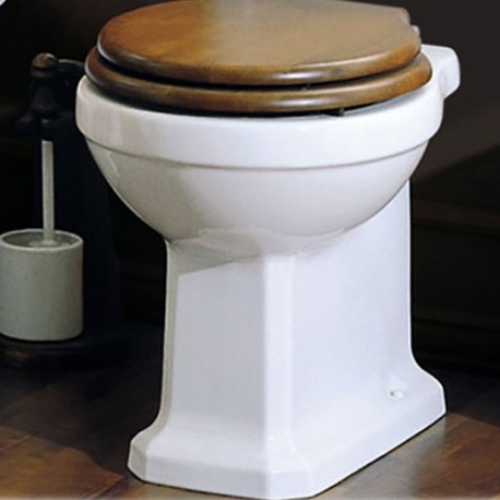 Vaso Giunone Azzurra in ceramica bianca completo di copri water noce ...